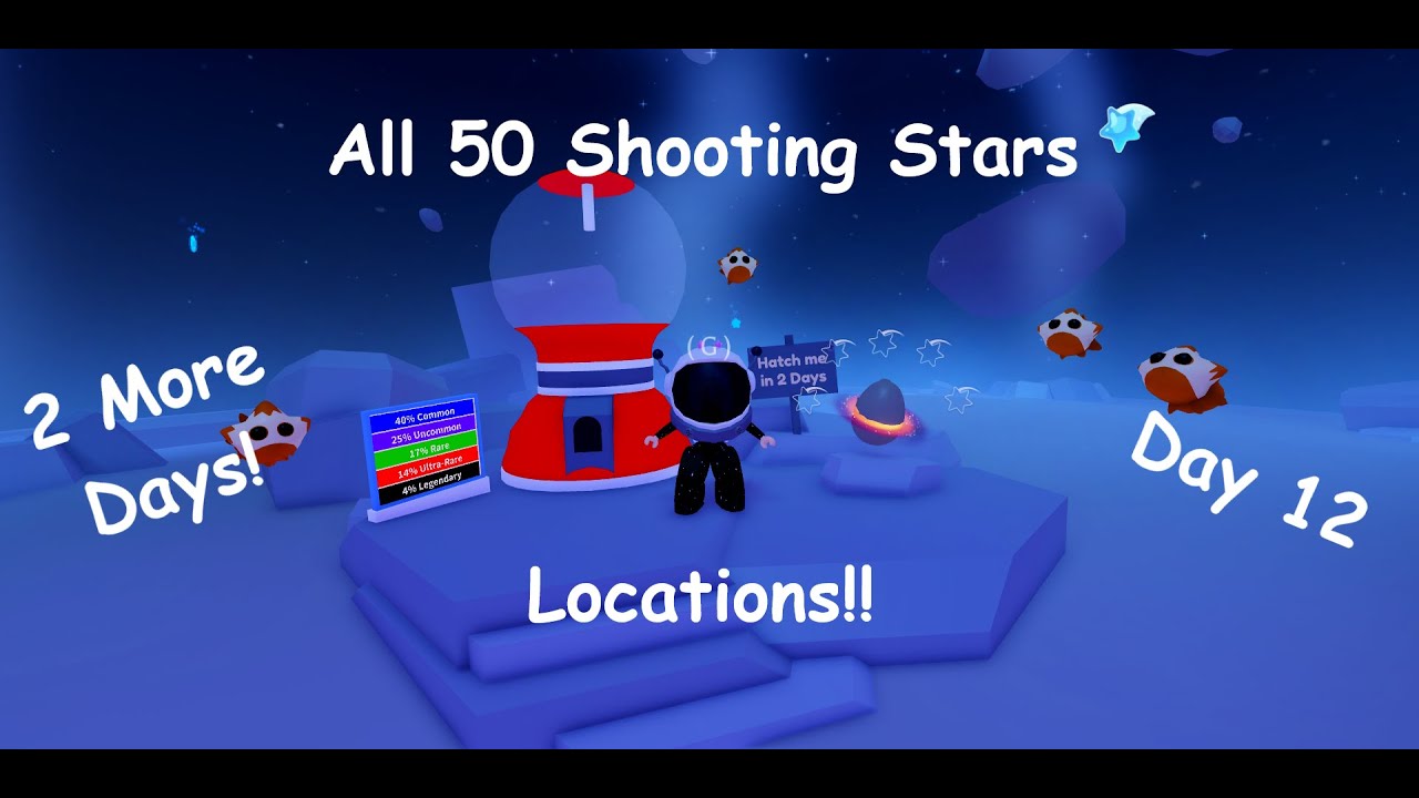 *Day 12* All 50 Shooting Stars Locations In Adopt Me! - YouTube