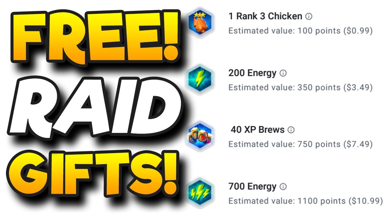 FREE Energy / Chickens / XP Brews in Raid Shadow Legends #shorts - YouTube