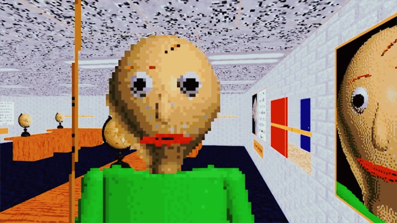 Baldi Basics using first prize and getting caught by the principal ...
