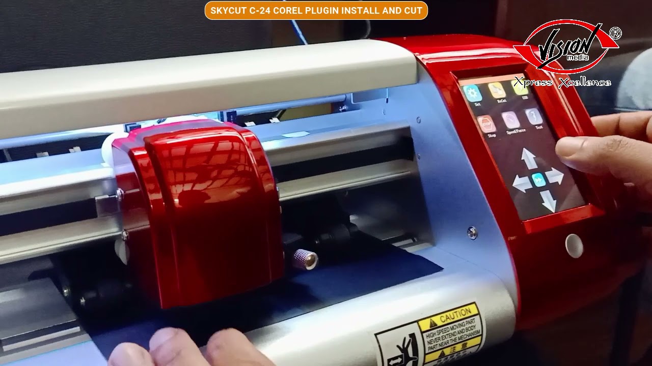 SKYCUT C 24 COREL PLUGIN INSTALL AND CUT - YouTube