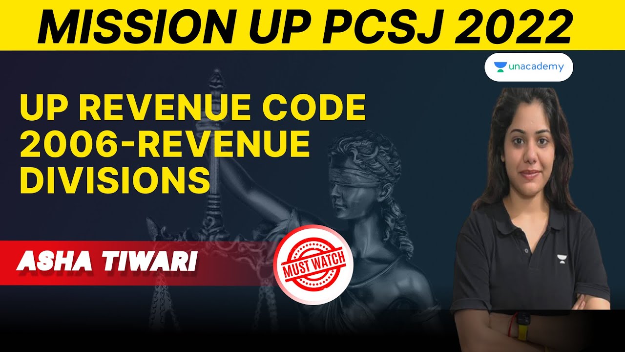 UP Revenue Code 2006 | Revenue Divisions |Mission UP PCSJ 2022 | Asha Tiwari | Let's Crack ...