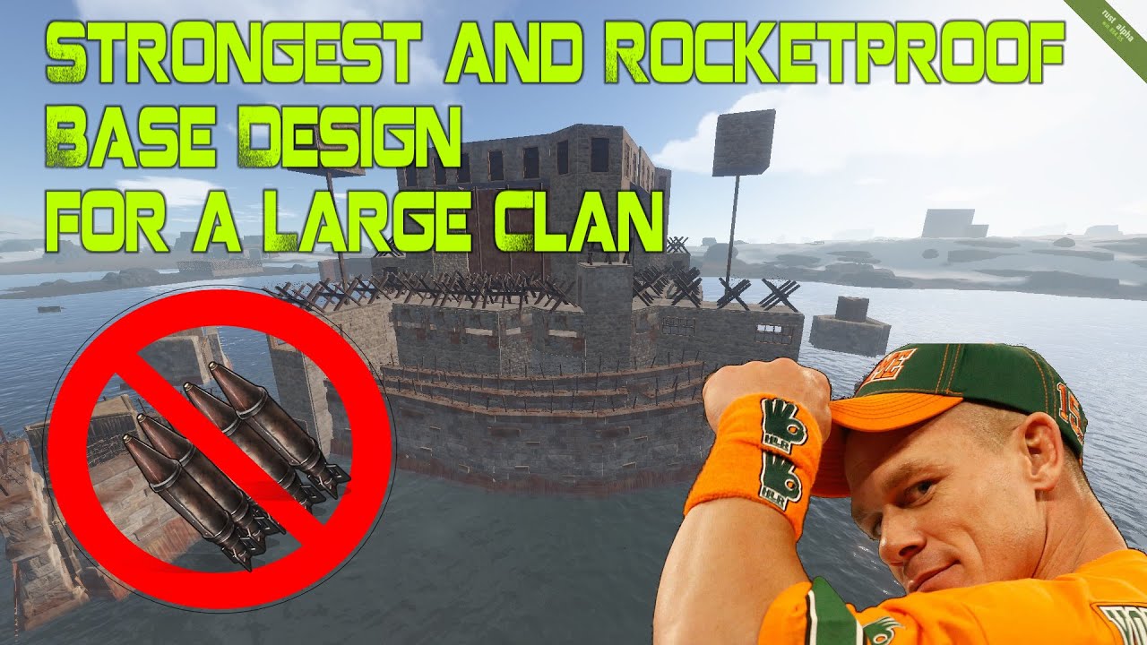 《RUST》 THE STRONGEST AND ROCKETPROOF LARGE CLAN BASE DESIGN - YouTube
