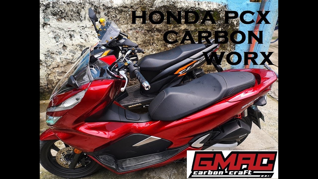Honda PCX Carbon Works | GMAC Carbon and Paint - YouTube