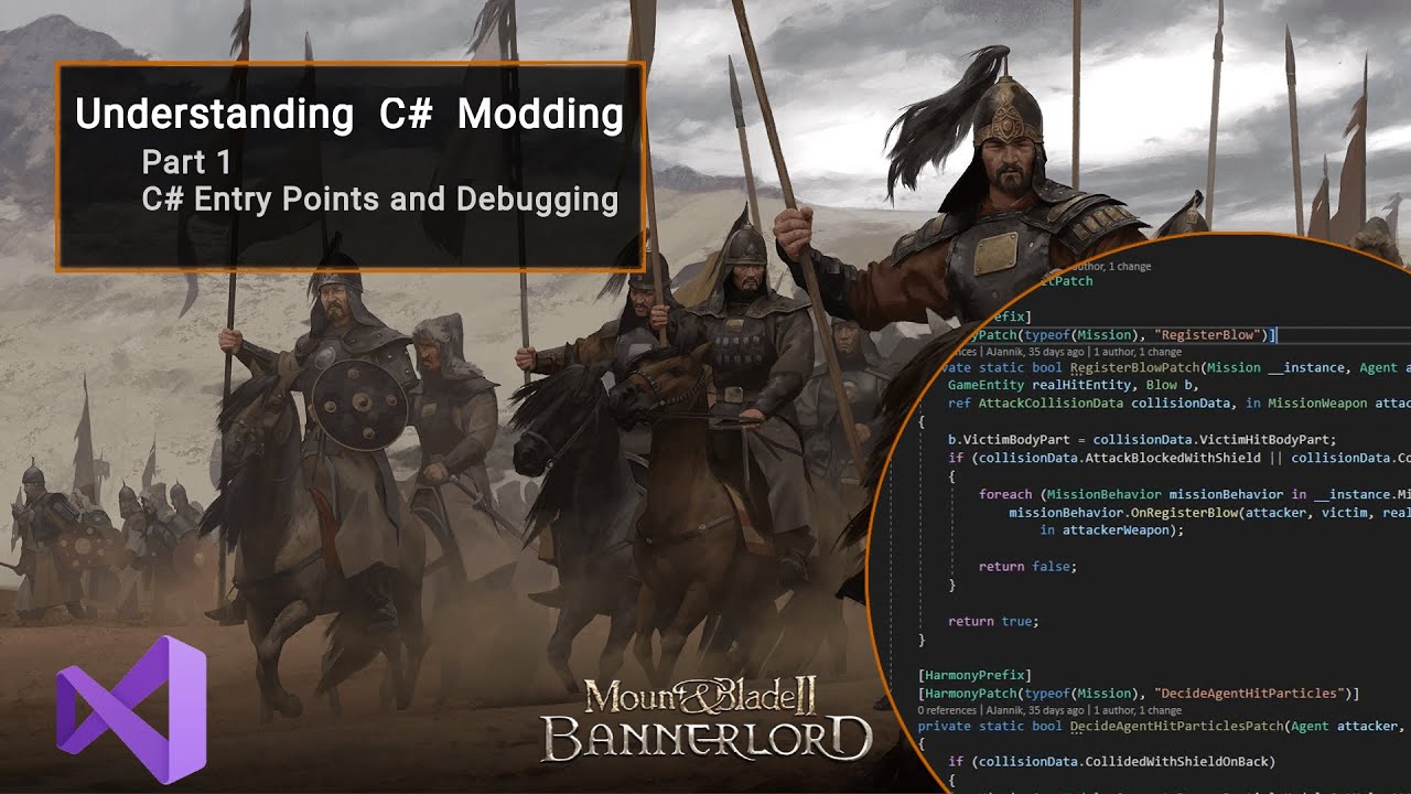 [01] Bannerlord C# Entry Points and Debugging Tutorial - YouTube