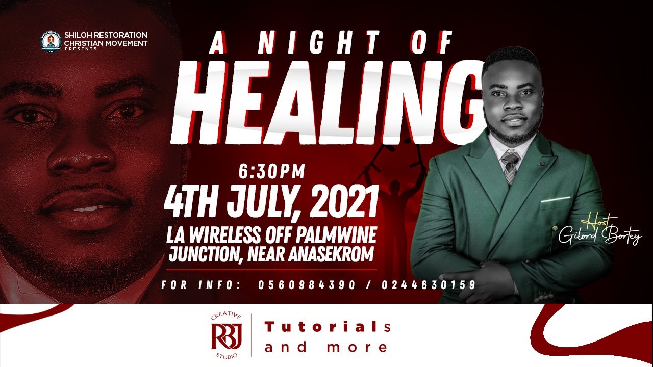 Create a RED THEME church design. Photoshop (Speedwork) - YouTube