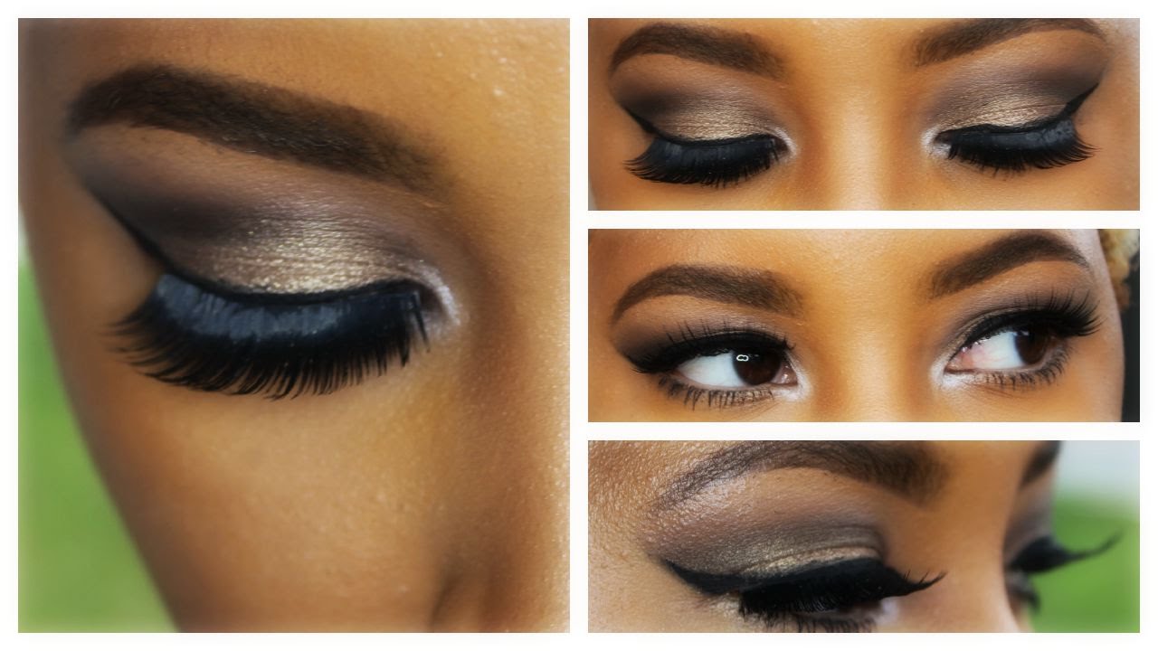 Gold Eyes//Makeup Tutorial - YouTube