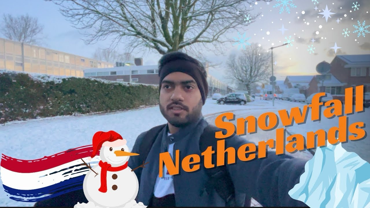 First Time Snowfall experience in Netherlands ☃️ ️ | Daily Life vlog ...