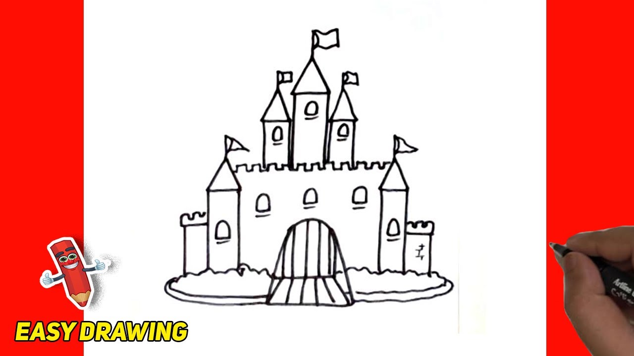 How To Draw Royal Castle | Royal Castle Step by step and Easy Drawings ...