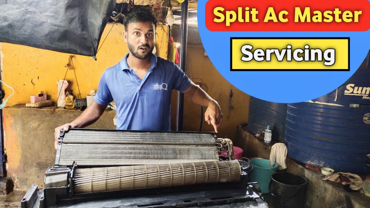 Split ac master servicing⚡split ac servicing kaise kare - YouTube