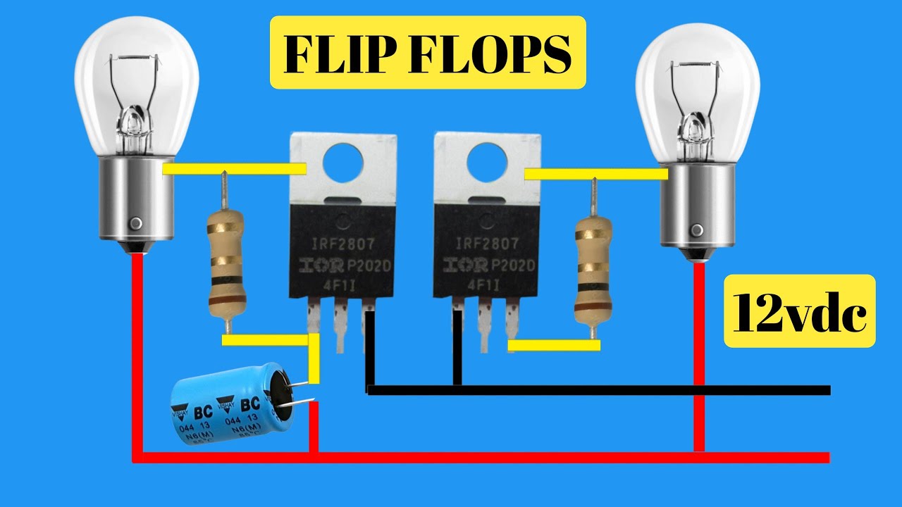 Make a flip flop circuit using mosfet. - YouTube