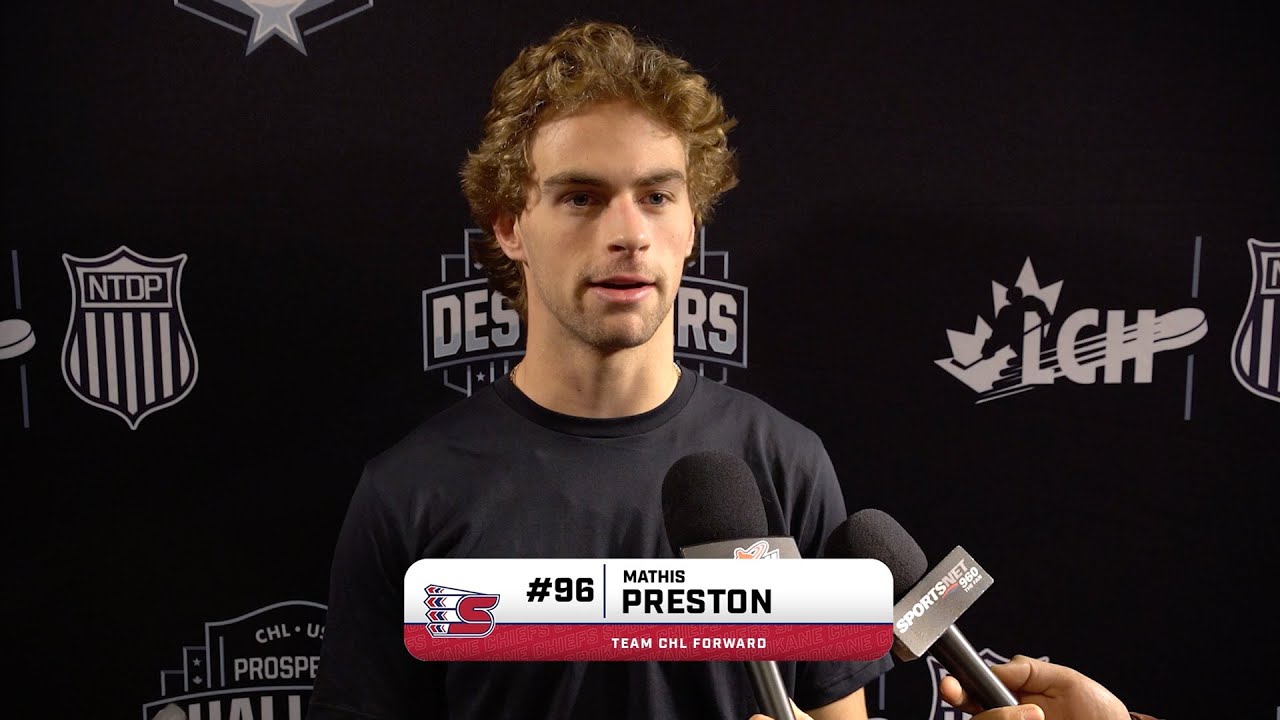 Mathis Preston - CHL USA Prospects Challenge Game One - YouTube