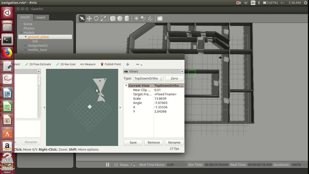 Assignment 3 Gazebo RVIZ Map Generation - YouTube