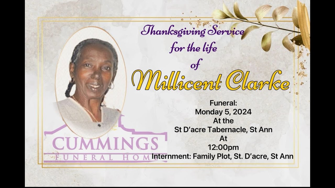 IN LOVING MEMORY OF MILLICENT CLARKE - YouTube