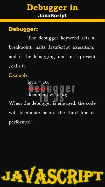 Debugger In Javascriptappcode 799 Javascipt Javascriptdom Youtube