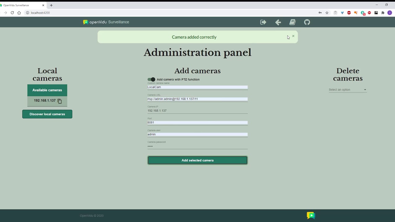 OpenVidu Surveillance - YouTube