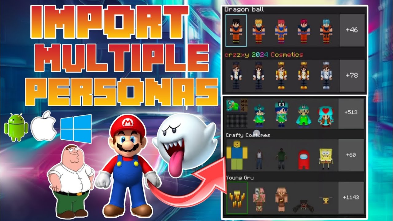 IMPORT 4D SKINS ON MINECRAFT BEDROCK EDITION (ANDROID IOS PC) - YouTube