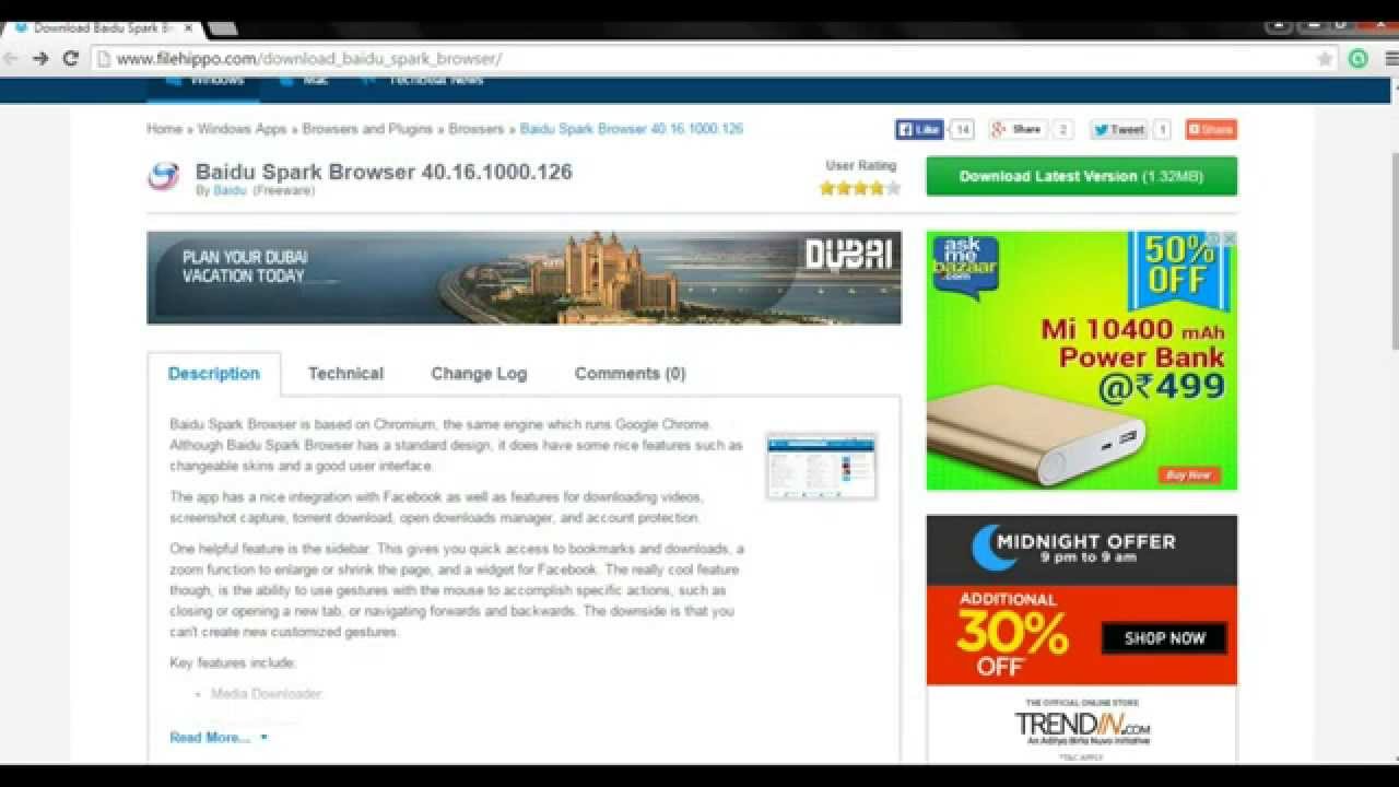baidu Spark world fastest browser - YouTube