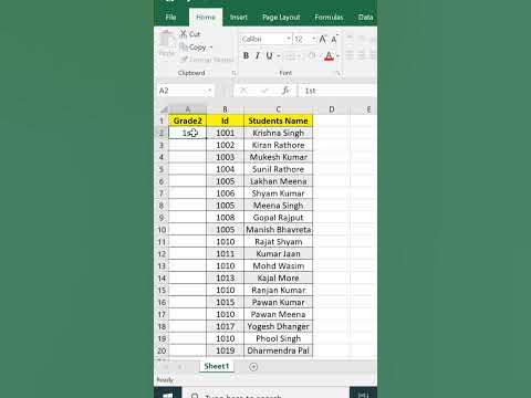 Excel Tip and Tricks | Students Grade | Students List in Excel #excel # ...