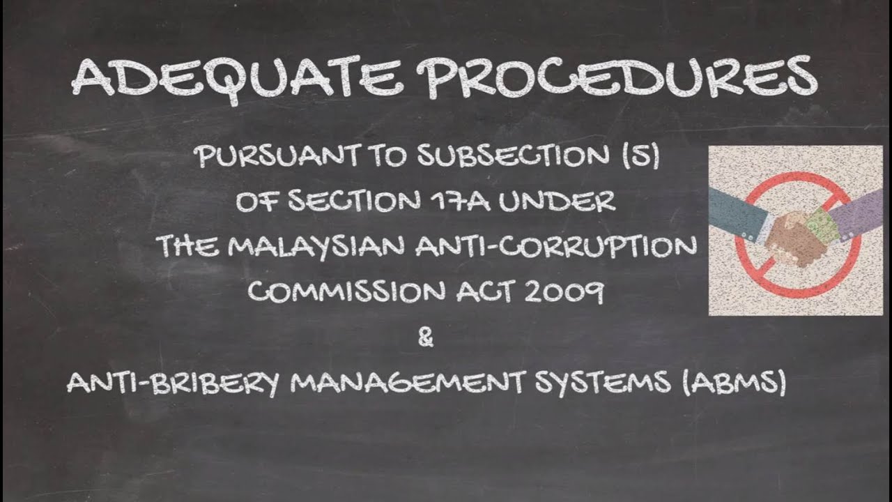 Adequate Procedures & Anti- Bribery Management Systems - YouTube