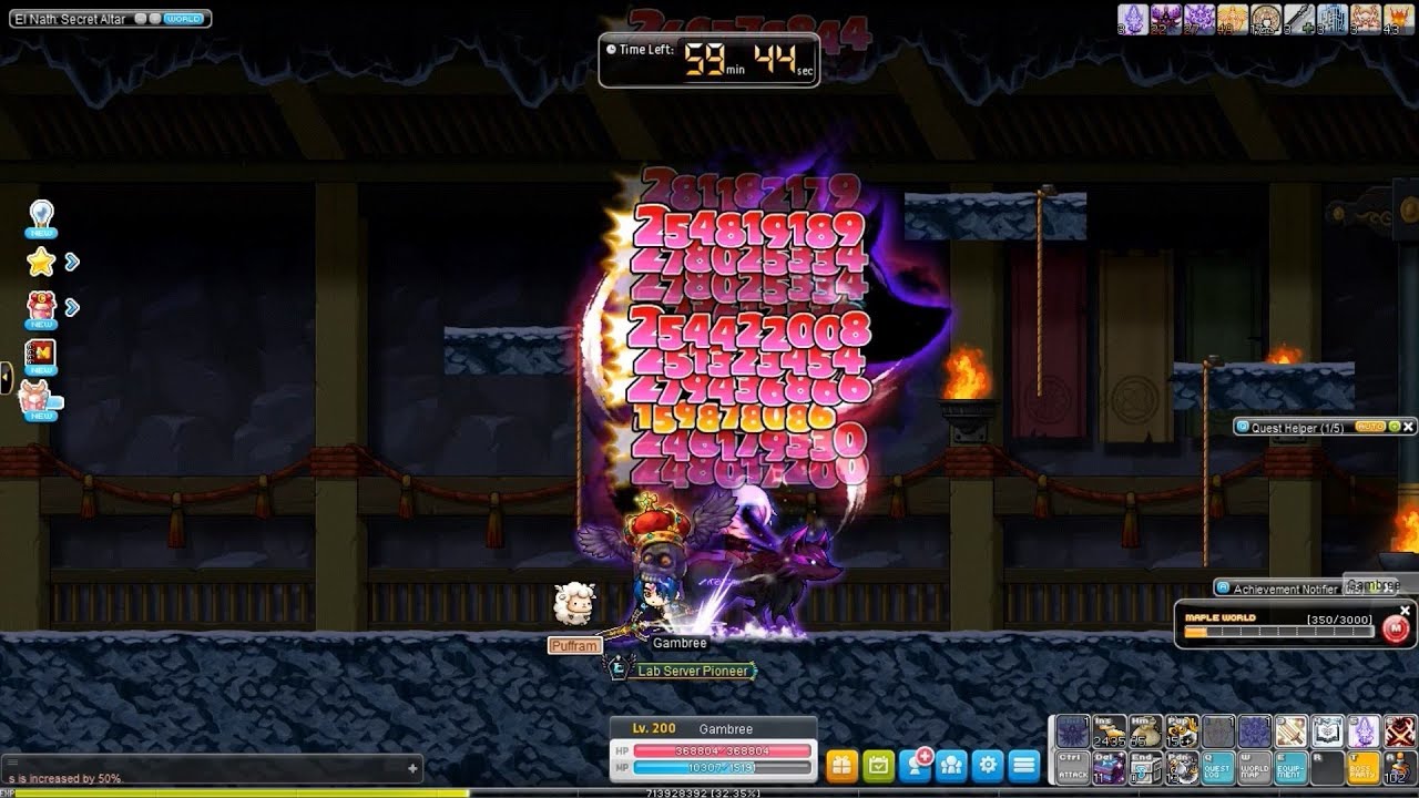 MapleStory [LAB] - 35M Range Dark Knight Madman Ranmaru Solo - YouTube