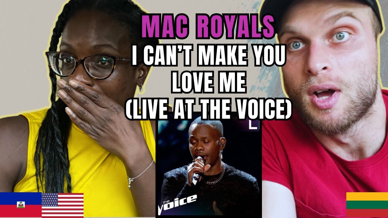 Mac Royals - I Can't Make You Love Me Reaction (Live at the Voice Lives ...