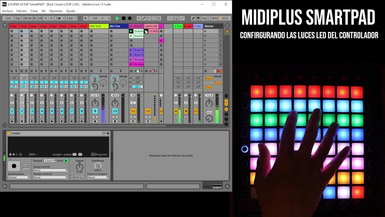 MIDIPLUS SmartPAD Luces LED Parte 2 - YouTube