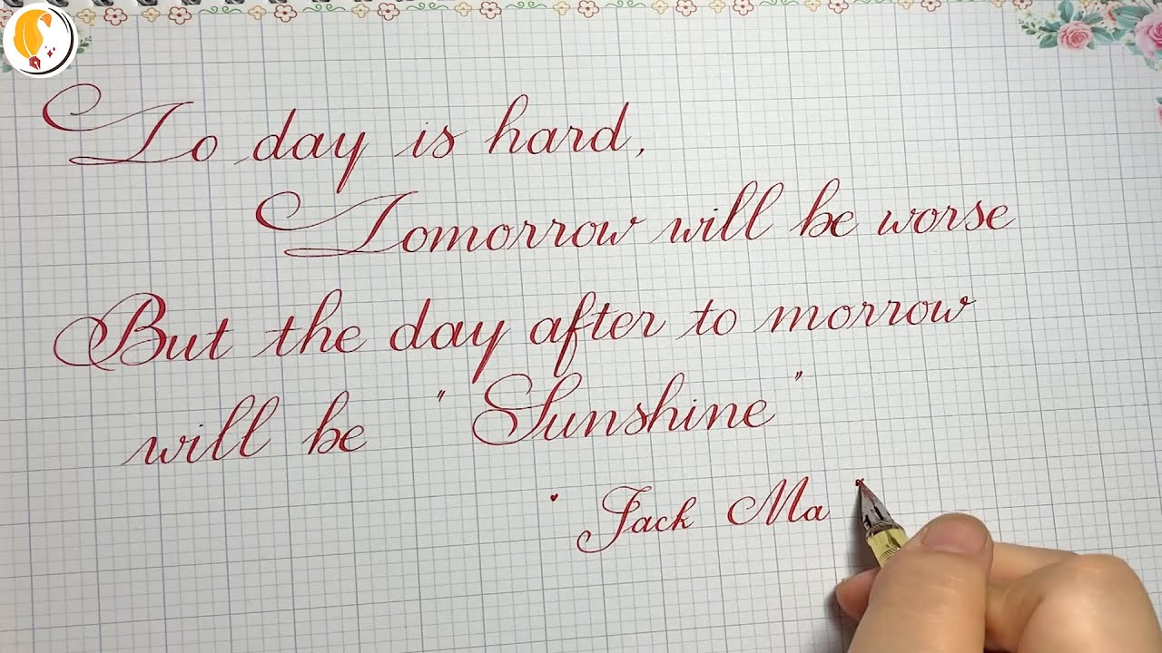 How Write Beautiful Italic - Today is Hard ... - YouTube