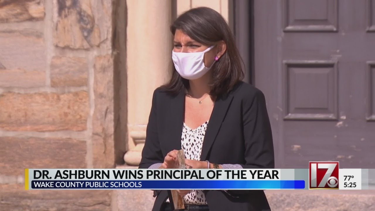 Dr. Ashburn with WCPSS wins principal of the year - YouTube
