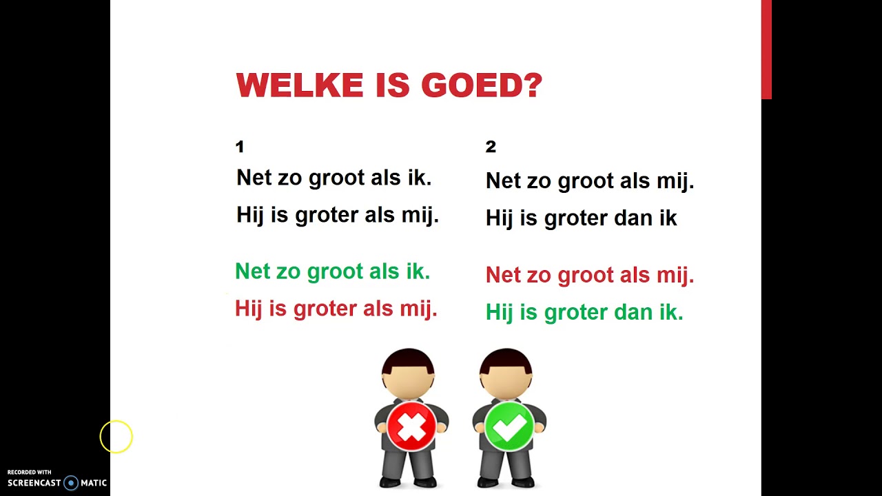 trappen van vergelijking, als of dan? - YouTube