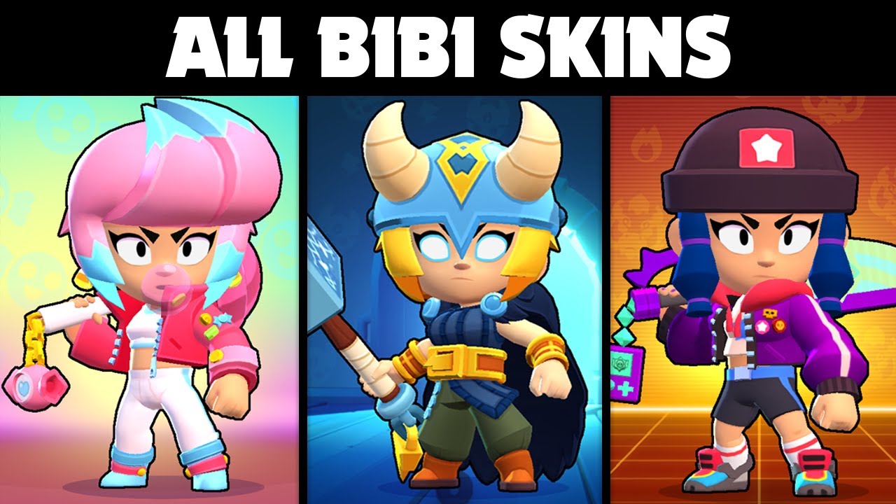 EVERY BIBI SKIN | Brawl Stars Skin Spotlight - YouTube
