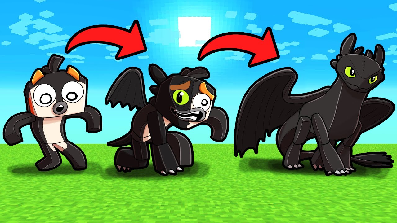 I TRANSFORMED into a DRAGON! (Minecraft Dragons) - YouTube