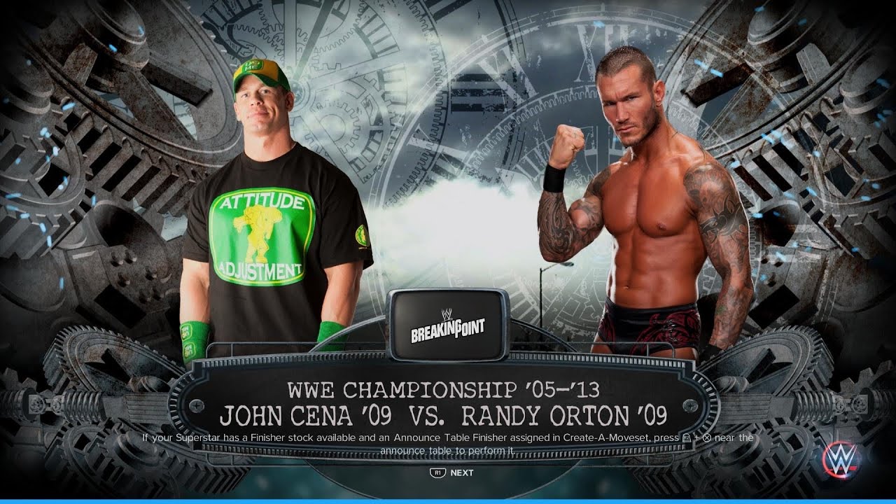 WWE 2K23| John Cena vs Randy Orton| Breaking Point 2009 - YouTube