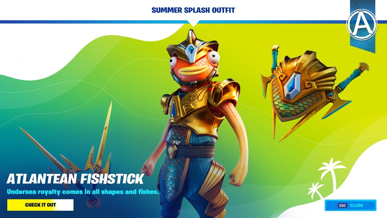 Fortnite Item Shop *NEW* ATLANTEAN FISHSTICK SKIN (July 22nd, 2020 ...