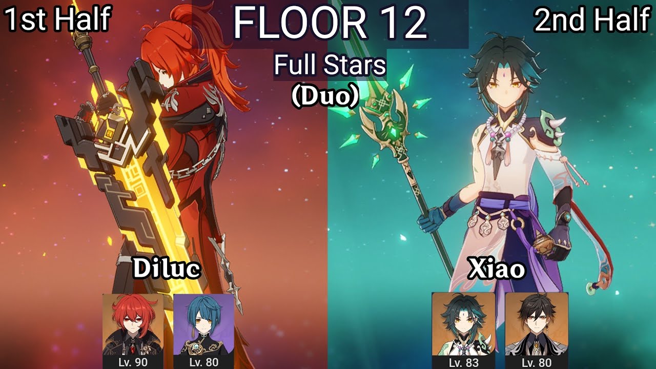 Duo Diluc + Xiao | 3.3 Spiral Abyss Floor 12 9 Stars | Genshin Impact ...
