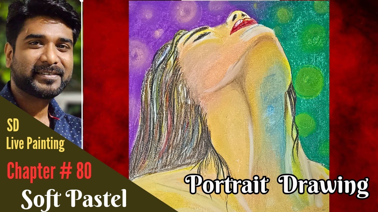 How to Draw Portrait, Colour Portrait with Soft Pastel, Beautiful ...