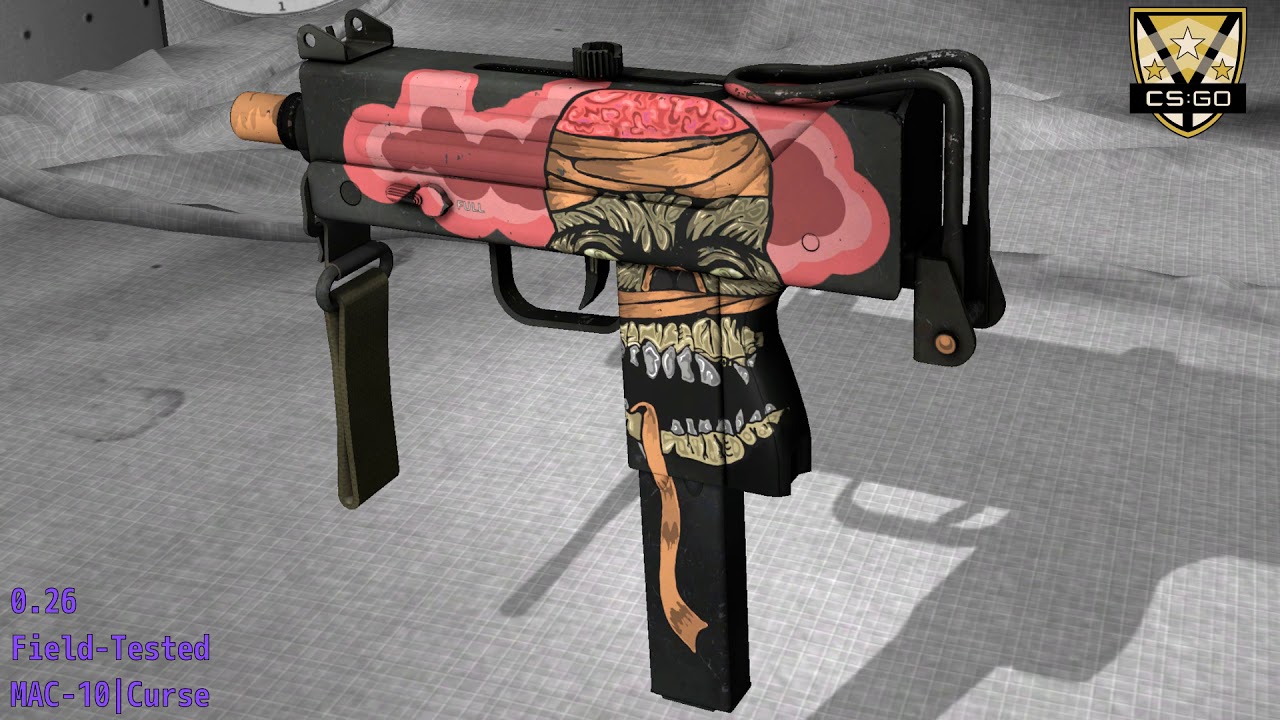 MAC-10 Curse - Skin Wear Preview - YouTube
