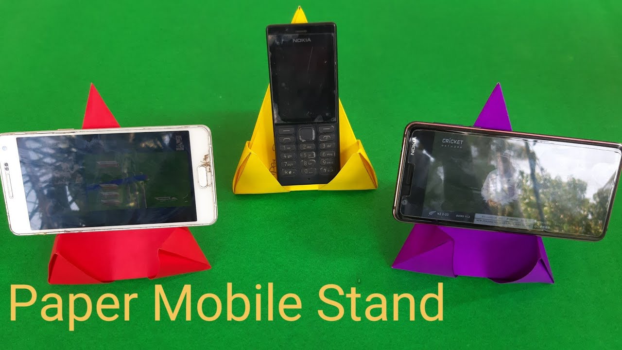 How To Make PAPER MOBILE STAND Without Glue By Simple Easy Method how-to-make-paper-mobile-stand-without-glue-by-simple-easy-method