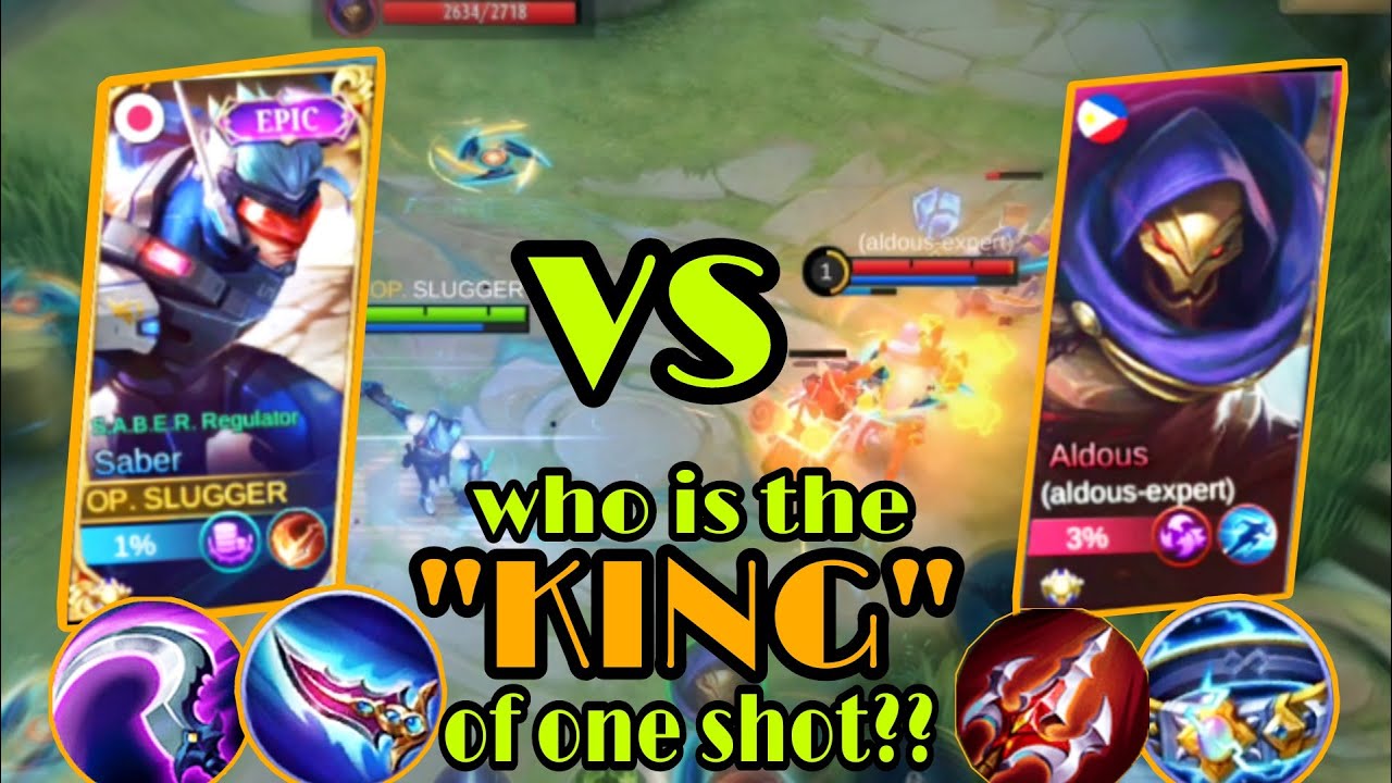 SABER GAMEPLAY ~( WHO IS THE KING OF ONE SHOT?? )SABER VS AGGRESSIVE ...