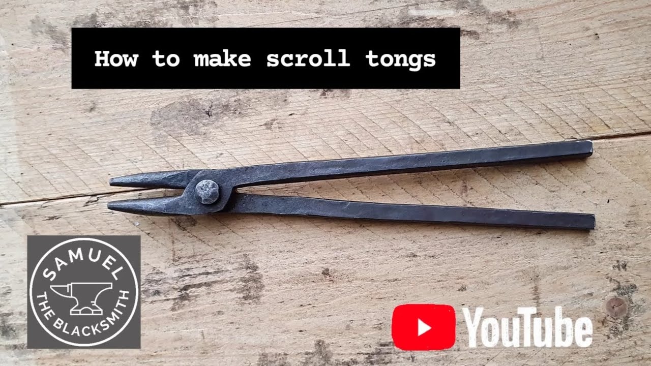 How to forge scroll tongs. forging tongs. blacksmith - YouTube