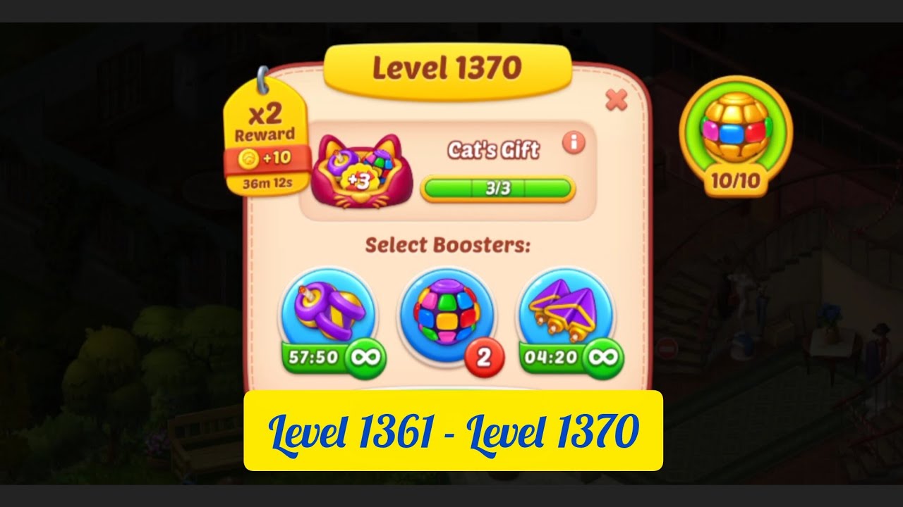 Homescapes : ( Level 1361 - Level 1370 ) - YouTube