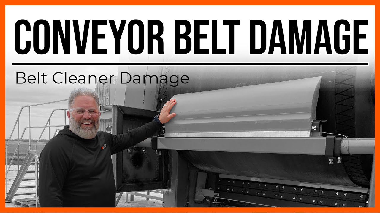 Belt Cleaner Damage | Conveyor Belt Damage - YouTube