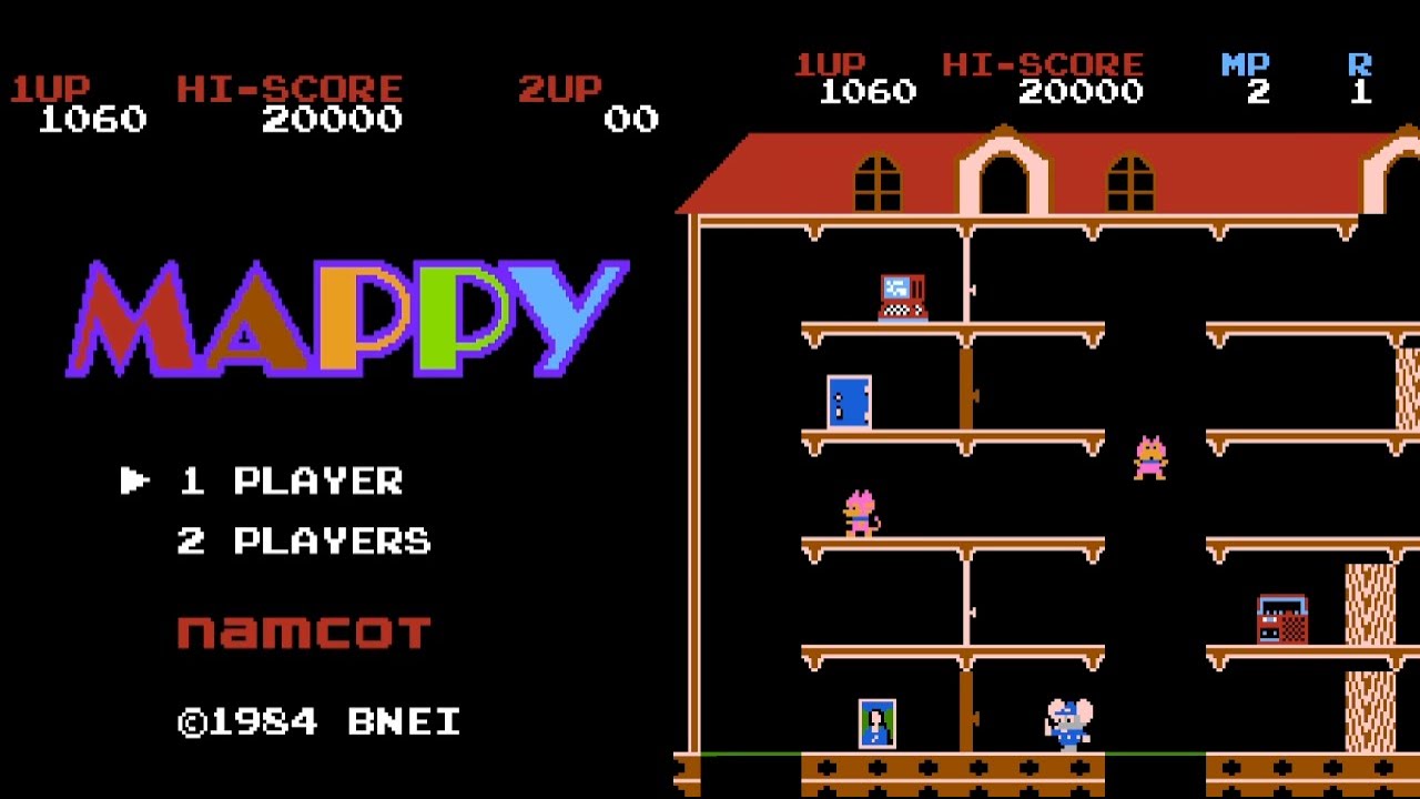 🐭 Mappy (NES) - Gameplay Completo [Full Game | Retro Nintendo 1984 ...