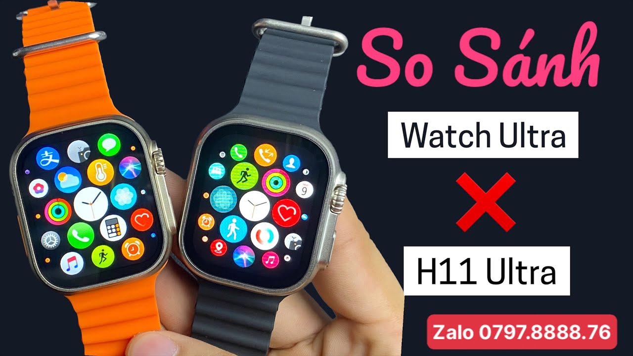 So Sánh Chi Tiếc Đồng Hồ H11 Ultra Với Watch Ultra #ultra #h11 # ...