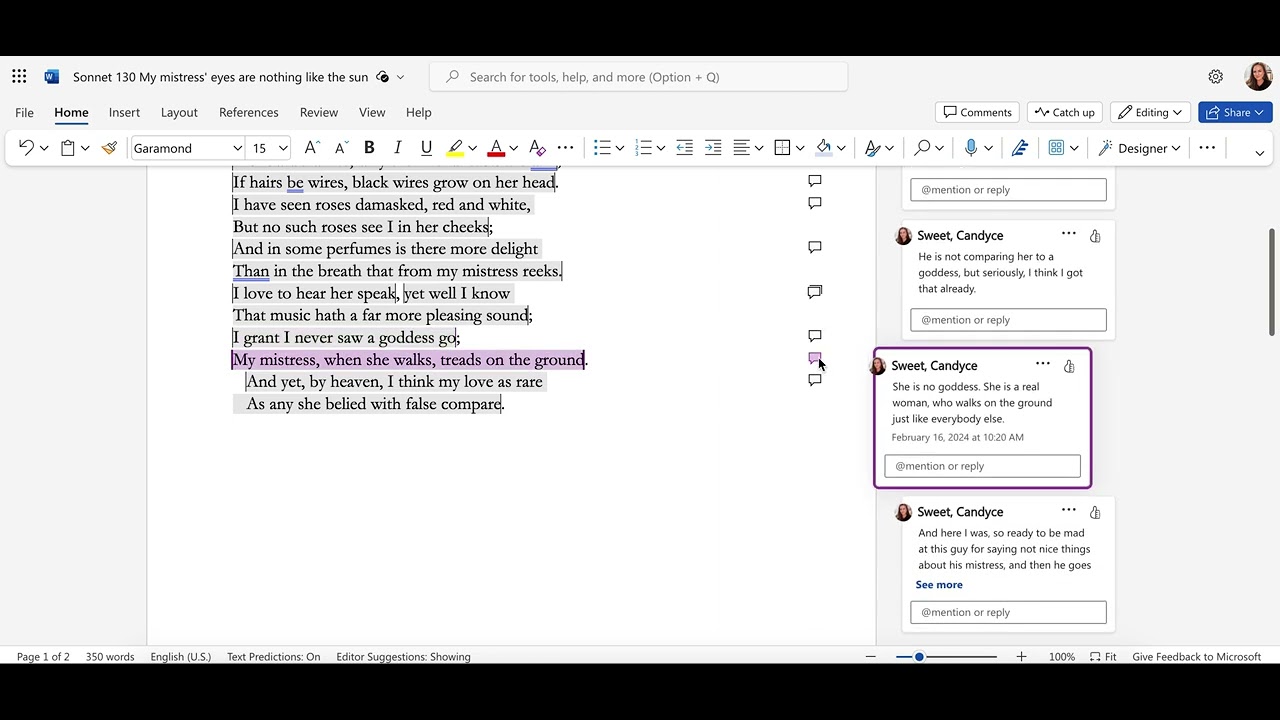 Poem Explication Example - YouTube