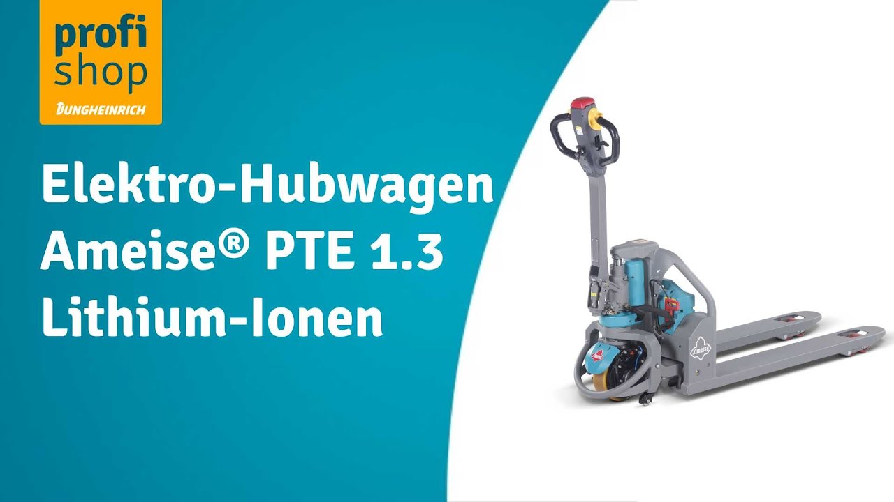 Elektro-Hubwagen Ameise® PTE 1.3 - Lithium-Ionen - YouTube