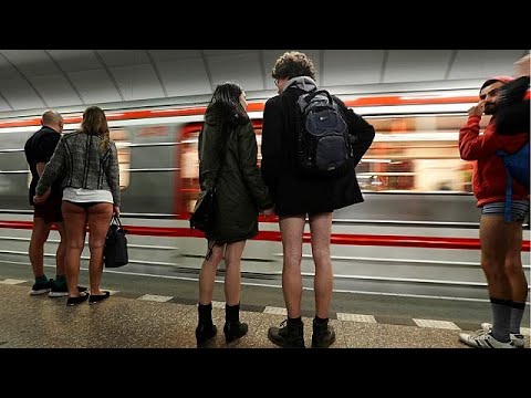 Europeans take off their trousers for annual ‘No Pants Subway Ride’