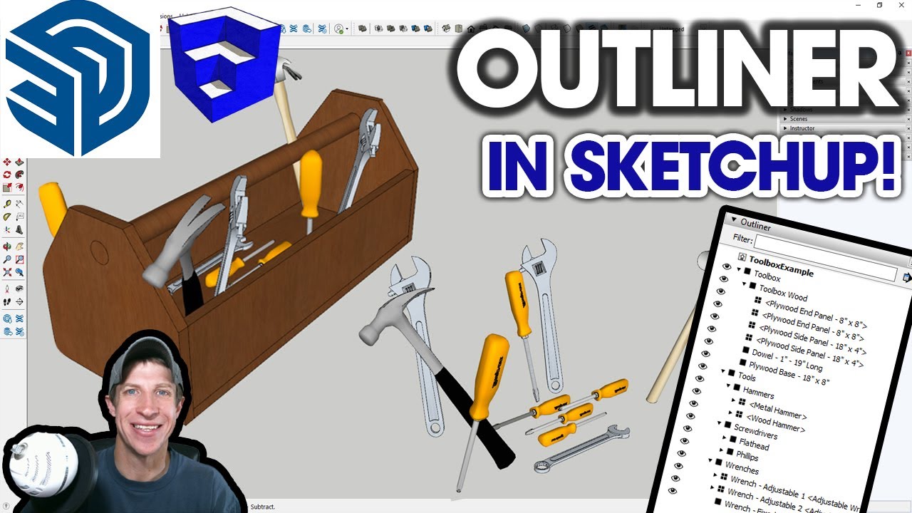 How to Use the OUTLINER in SketchUp! (Everyone Needs This!) - YouTube