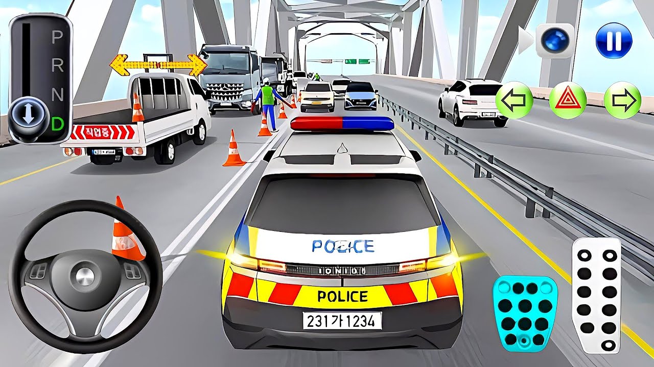 3D Driving Class 2 - All Cars Stuck in Bridge Construction - Real City ...