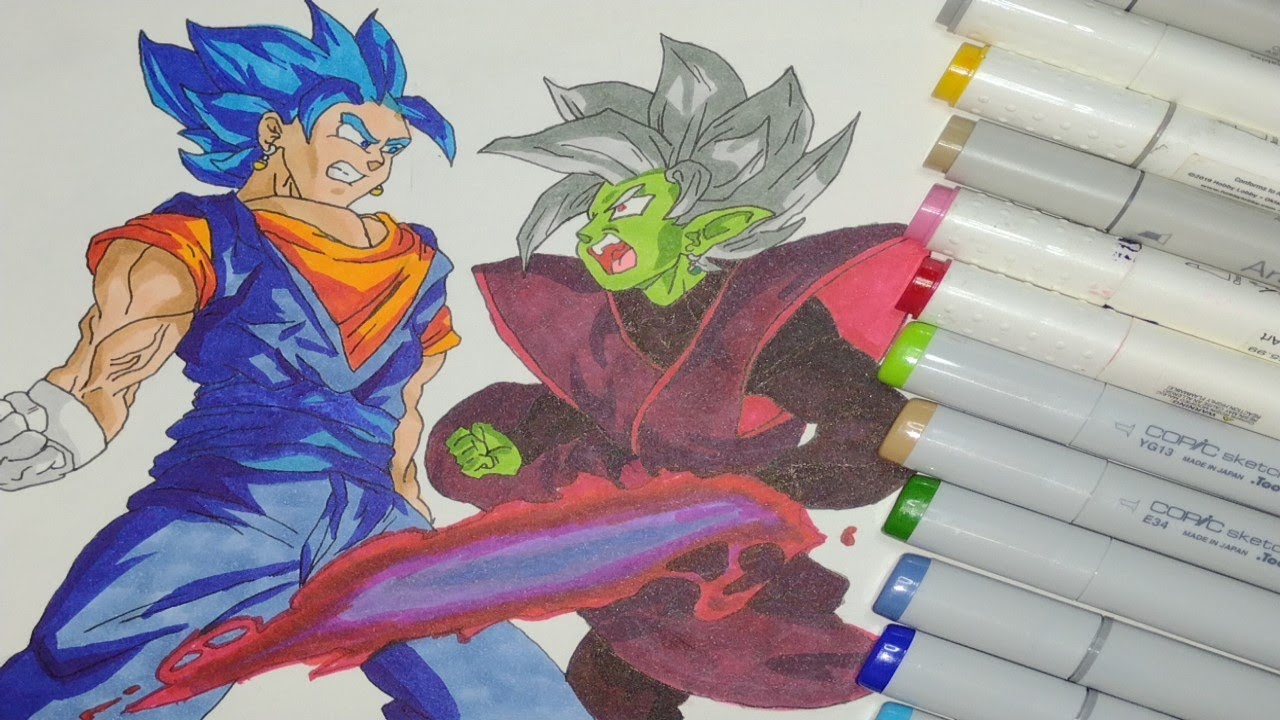 |How to draw Vegito & Zamasu| - YouTube