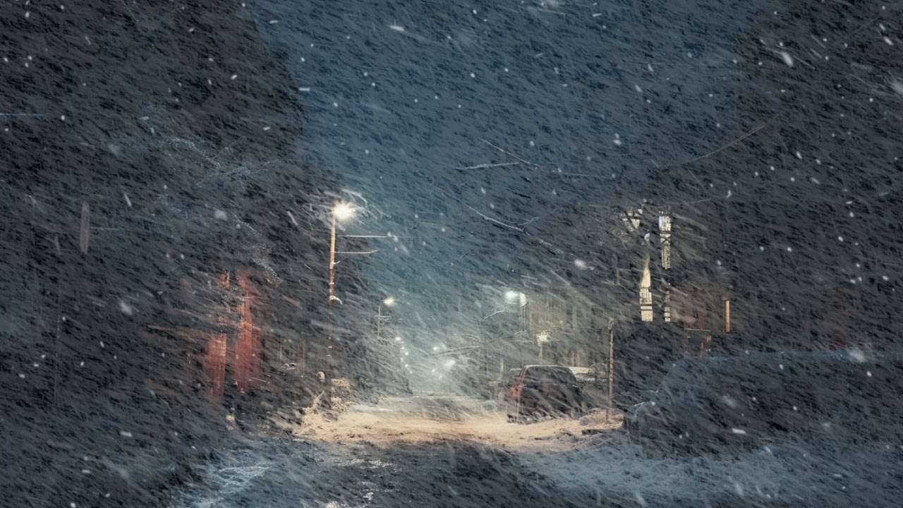 Experience the CALM of a Blizzard at NIGHT | Sound of the Cold Wind ...